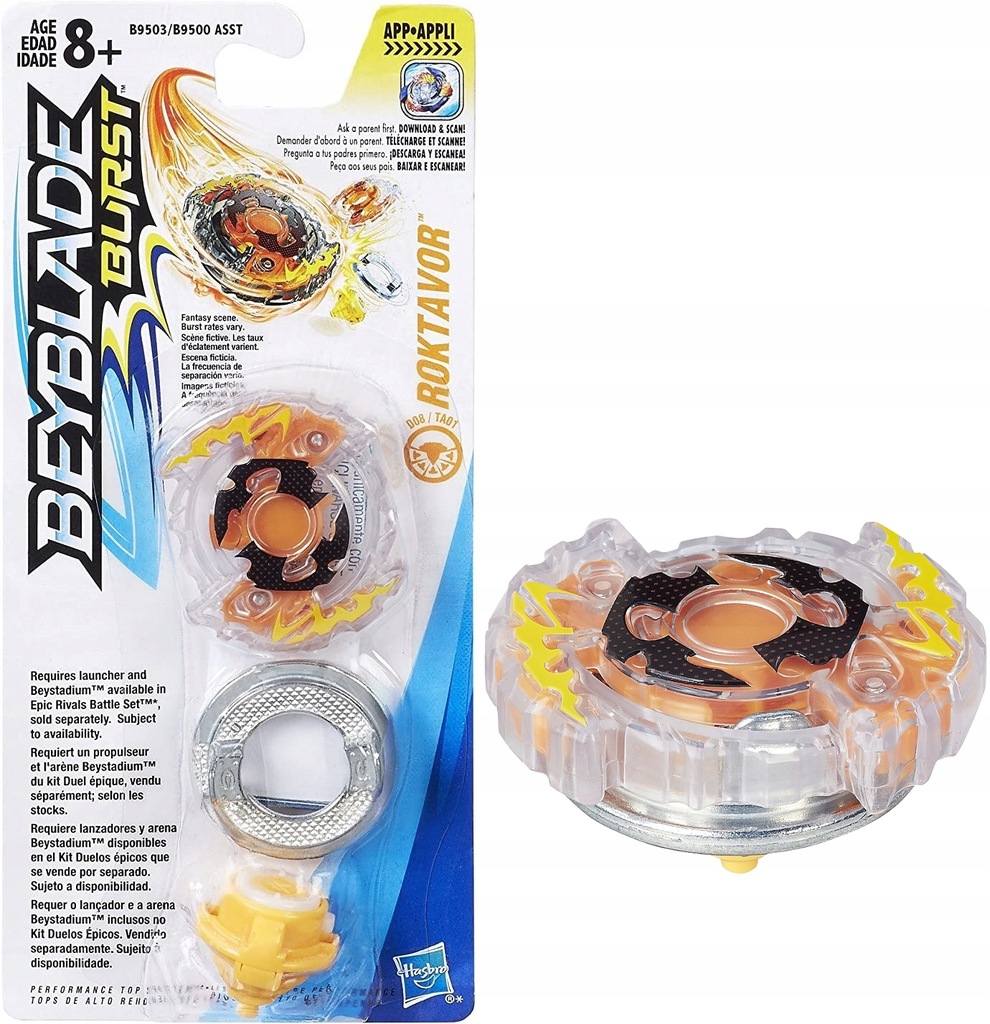 BEYBLADE BURST DYSK METALOWY ROKTAVOR HASBRO - 11935481314 - oficjalne ...