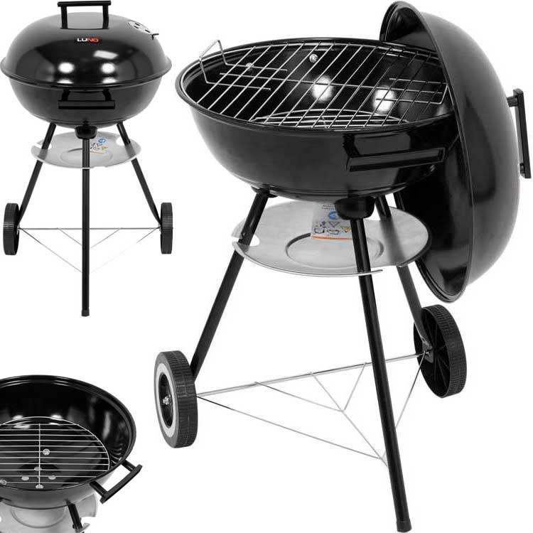 GRILL GRIL WĘGLOWY OGRODOWY OKRĄGŁY Z POKRYWĄ - 13384253151 - oficjalne ...