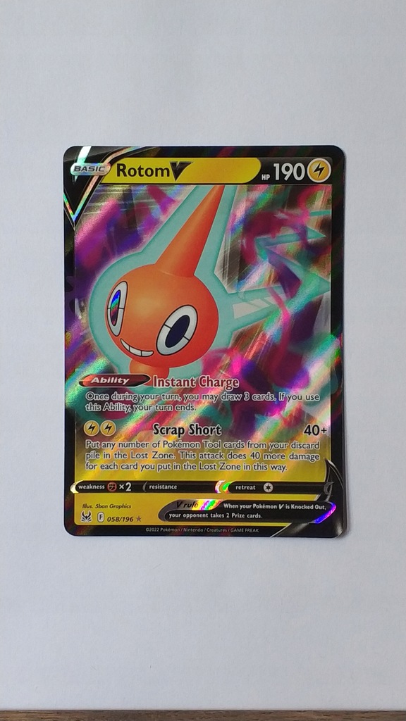 Rotom V - 58/196 - Ultra Rare - Lost Origin - 12556915311 - oficjalne archiwum Allegro