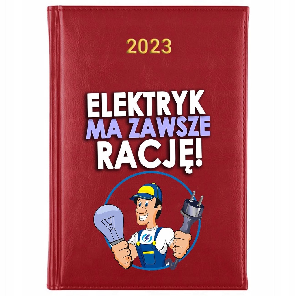 KALENDARZ 2023 KSIĄŻKA A5 RED PDM DLA ELEKTRYKA 10 - 12626774666 ...
