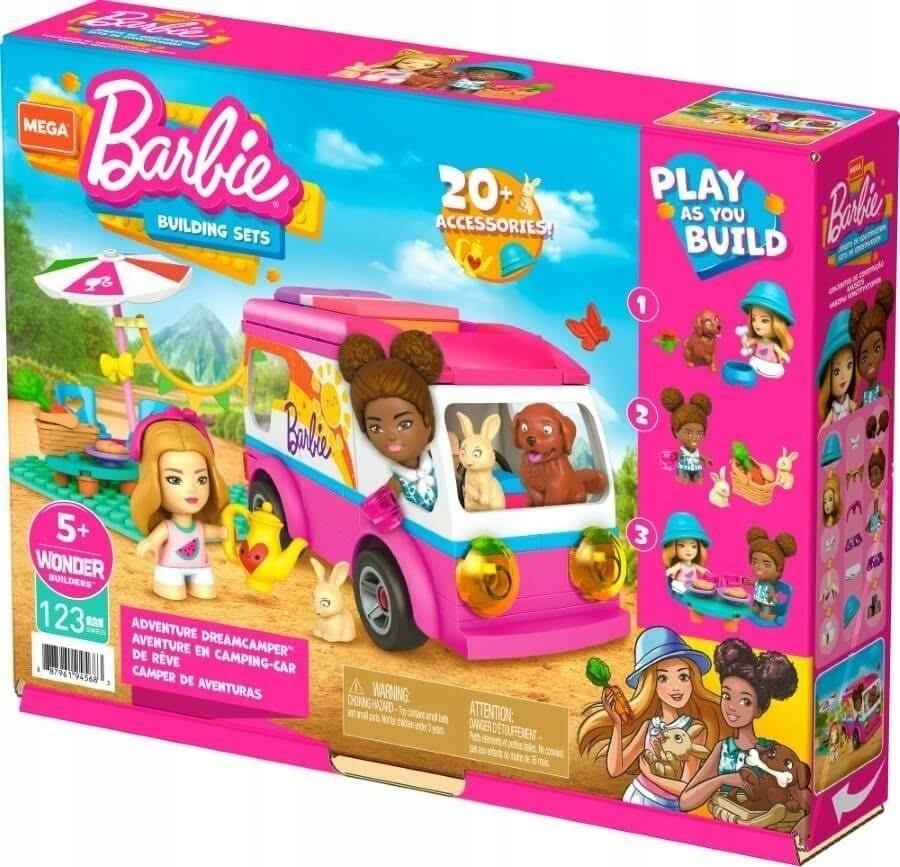 MEGA BLOKS KLOCKI BARBIE ZESTAW KAMPER ORYGINAŁ - 12938120115 ...
