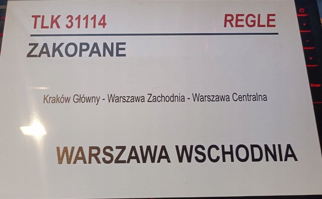 Tablica Relacyjna PKP TLK Regle (Zakopane) - 12655666739 - oficjalne ...