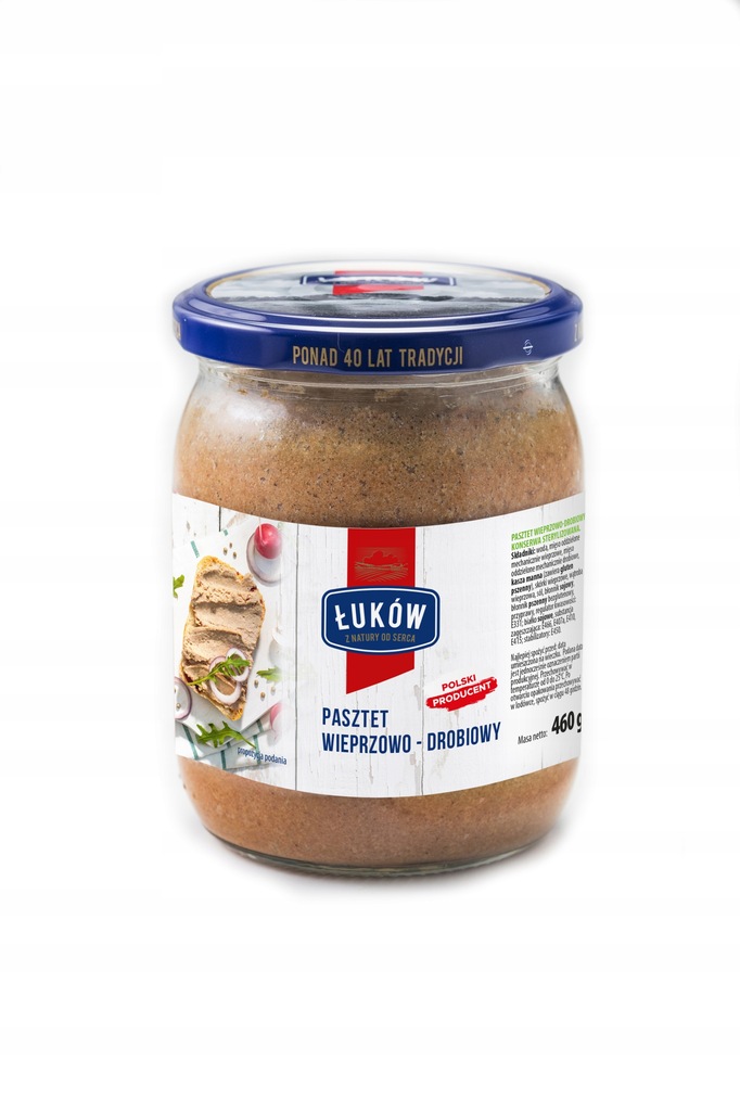 !!NOWOŚĆ!! PASZTET WIEPRZOWO-DROBIOWY 460G ŁUKÓW - 13209208966 - oficjalne archiwum Allegro