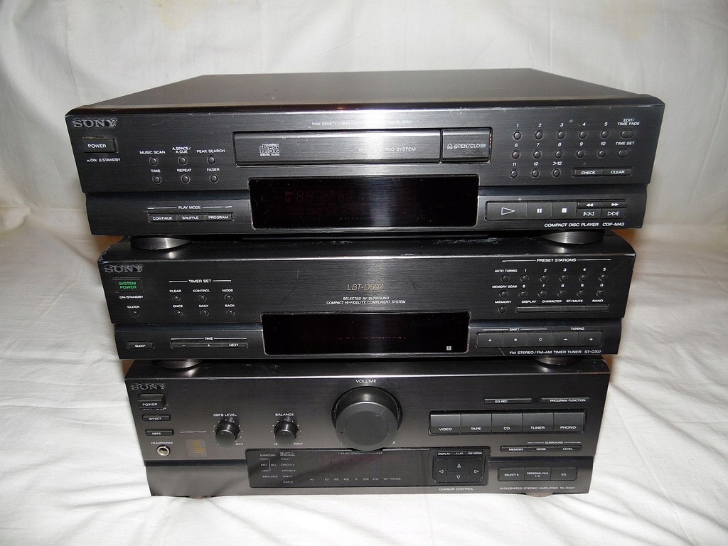 Wzmacniacz SONY TA-D507 EQualizer ST-D707 CDP-M43 - 13290674401 - oficjalne archiwum Allegro