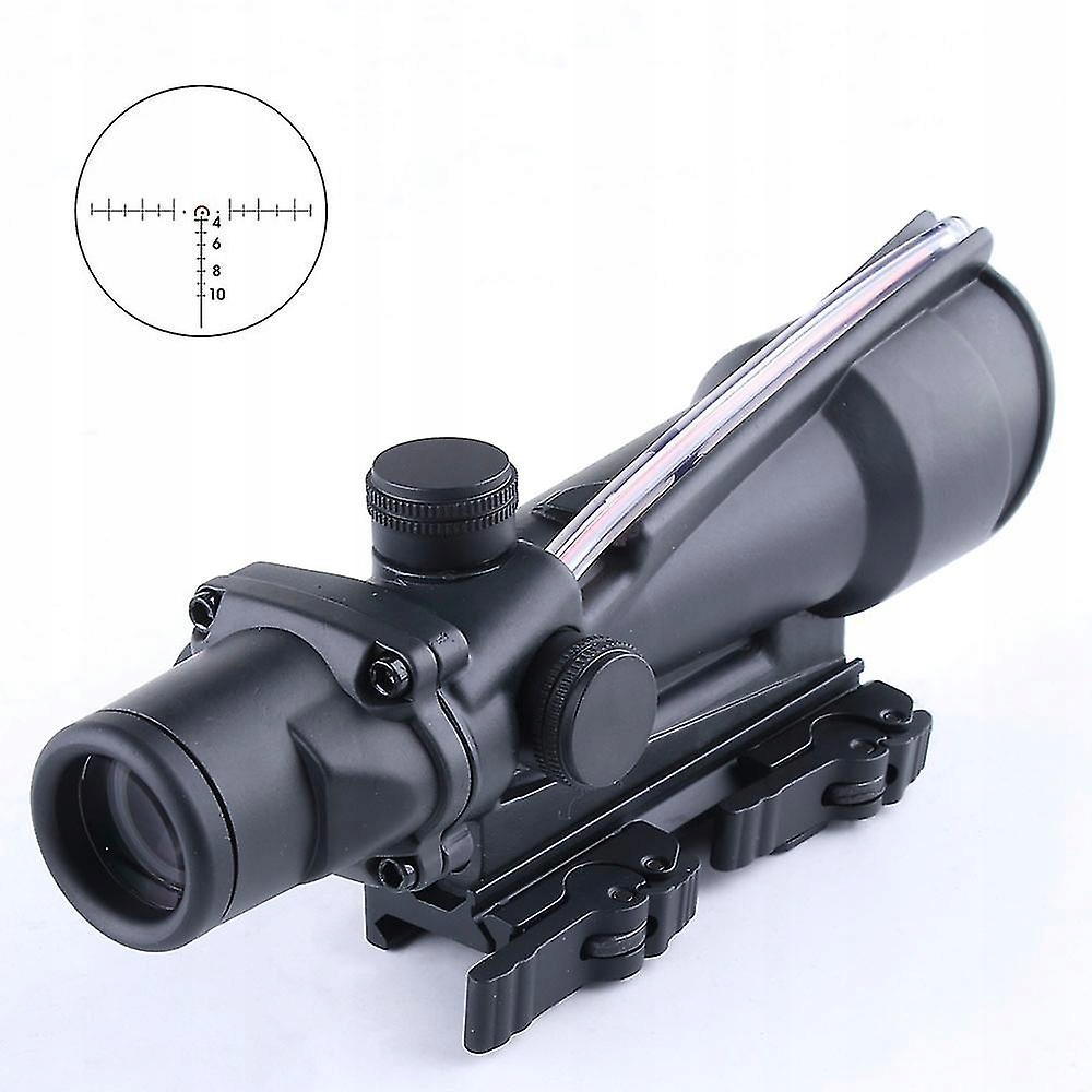 Tactical Acog 5x35 Real Fiber Optics Sight Red Dot - 12760597626 ...