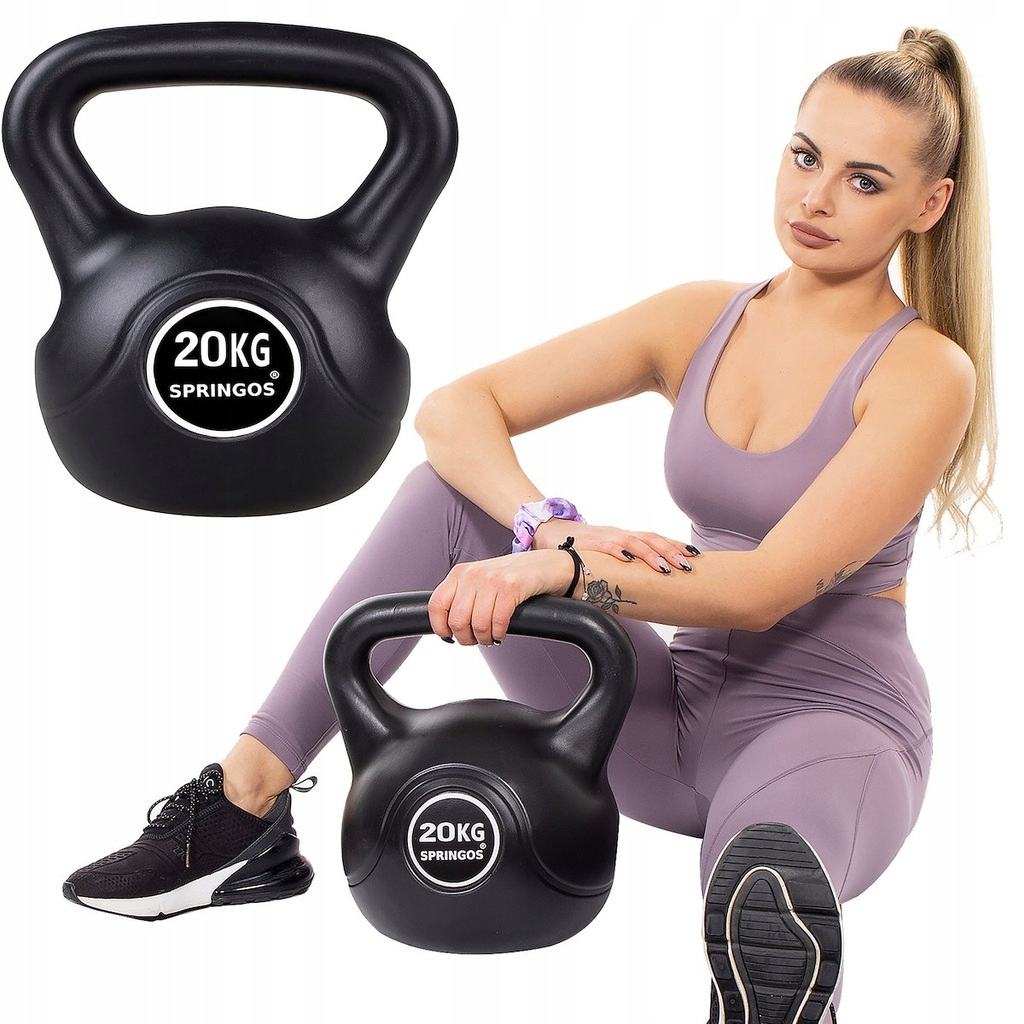 KETTLEBELL ODWAŻNIK DO ĆWICZEŃ 20kg KETTLE HANTLA - 12998583765 ...