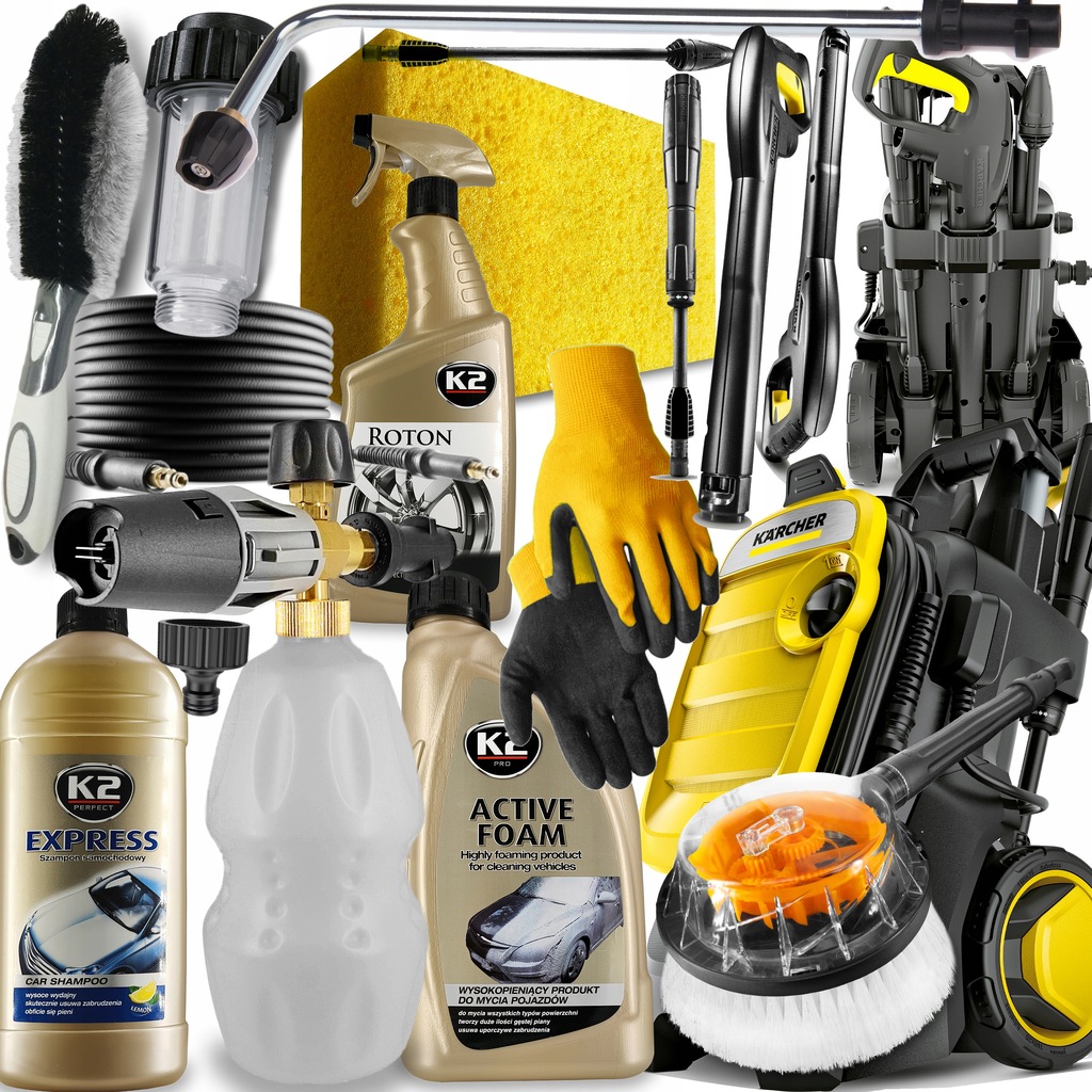 MOCNA MYJKA CIŚNIENIOWA KARCHER K5 ZESTAW DO AUTA - 11968921534 - oficjalne archiwum Allegro
