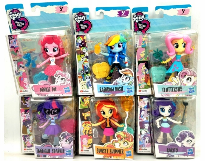 My Little Pony Equestria lalki figurki 6 szt - 11102172613 - oficjalne archiwum Allegro