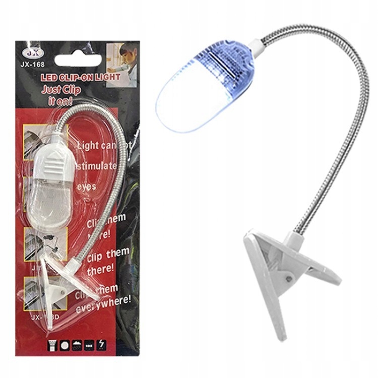 Lampka do czytania Led z klipsem - 12676534148 - oficjalne archiwum Allegro