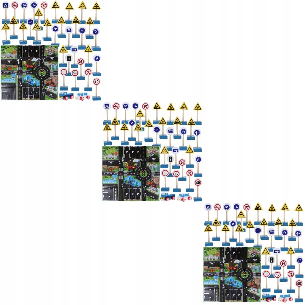 3 zestawy Znaki drogowe zestaw - 13094579518 - oficjalne archiwum Allegro