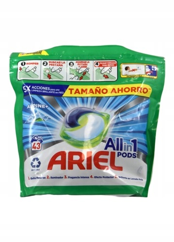 Kapsułki do prania Ariel Alpine 43szt Uniwersalne - 13714820016 ...