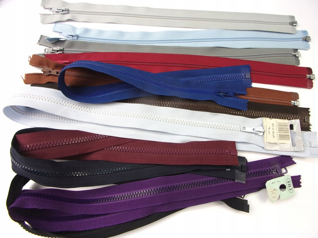 SUWAKI zamki błyskawiczne 12 sztuk /zestaw nr4 - 13097516691 ...