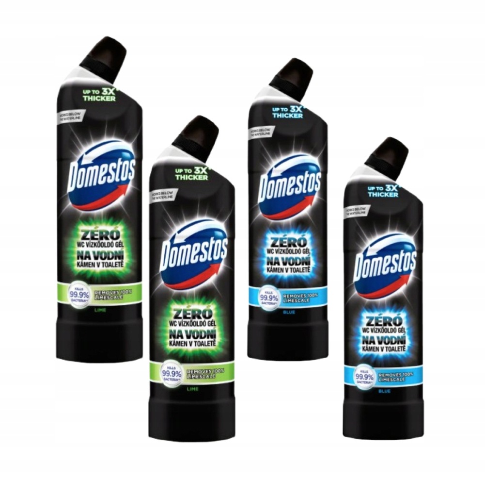 Domestos ZERO kamienia zestaw blue, lime, 4x 750ml - 11350165827 ...