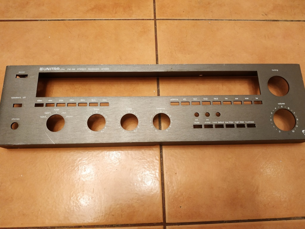 UNITRA ZRK amplituner AT 9100 panel przedni front - 12941173599 ...