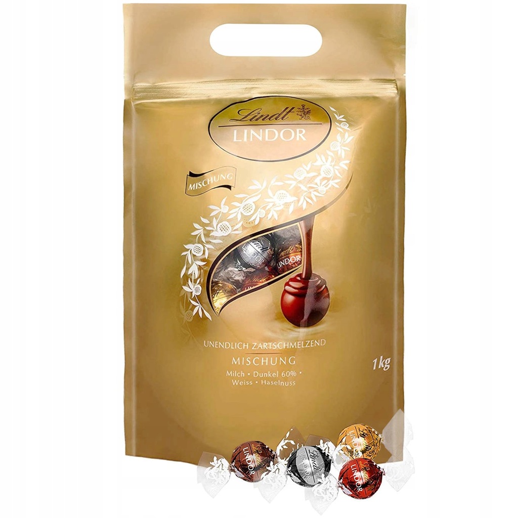 LINDT LINDOR PRALINY CZEKOLADOWE MIX 1 kg - 12853464296 - oficjalne ...