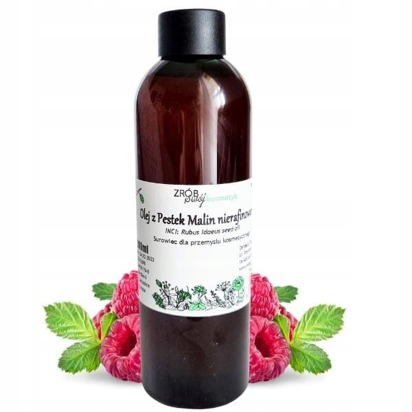 Olej z pestek malin nierafinowany 200ml - 12259752867 - oficjalne archiwum Allegro