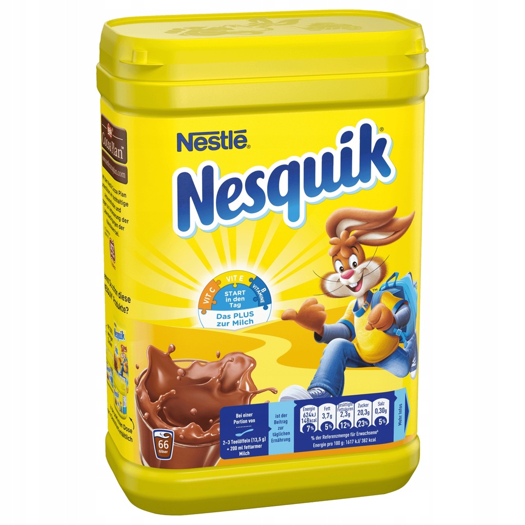 NESTLE NESQUIK 900 g KAKAO ROZPUSZCZALNE PUDEŁKO - 9331199550 ...
