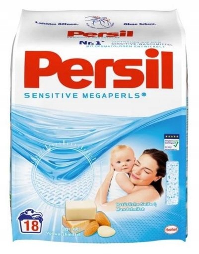 Persil MEGAPERLS proszek SENSITIVE 18p 1,332kg - 10821689495 ...