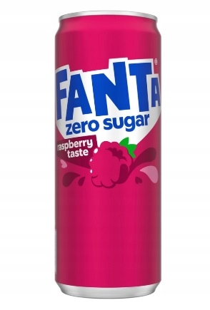 Napój gazowany FANTA ZERO SUGAR RASPBERRY malinowa 330ml PUSZKA ...