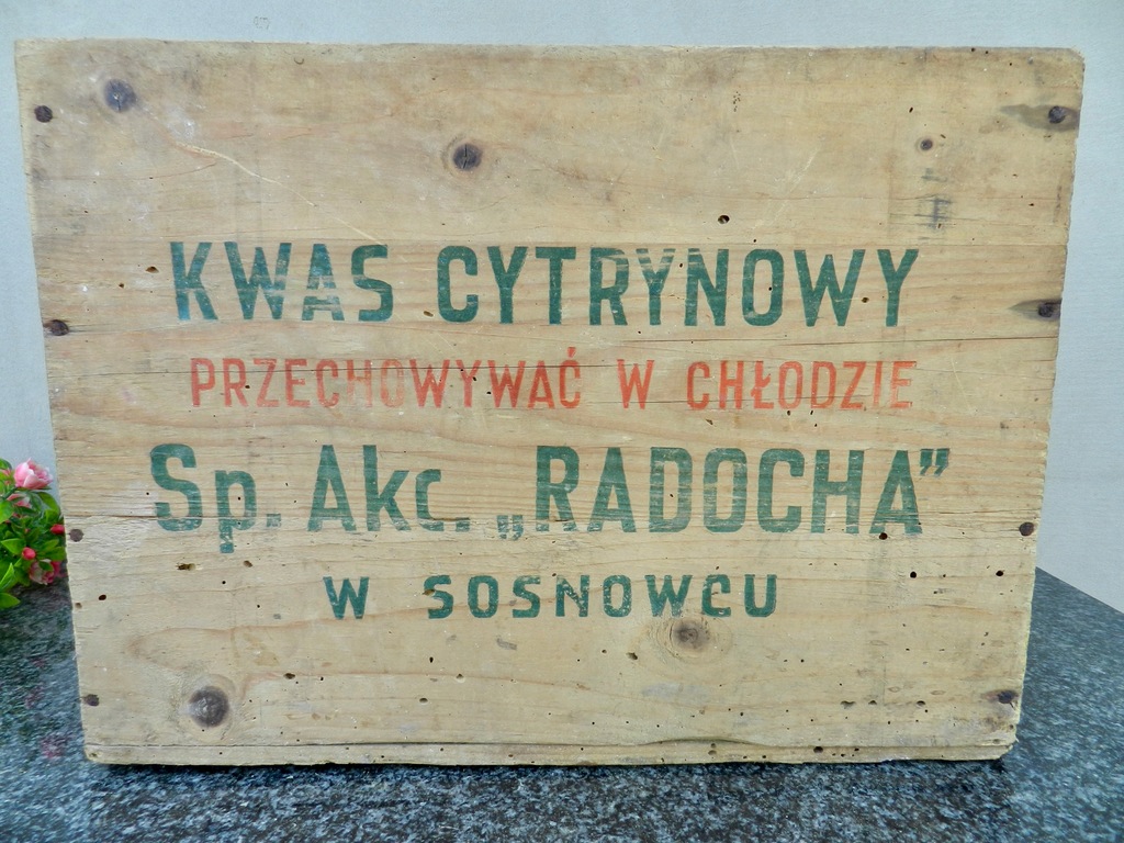 SKRZYNKA KWAS CYTRYNOWY "RADOCHA" SOSNOWIEC, II RP - 13884325634 ...