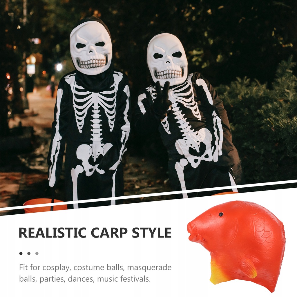 CARP HEADGEAR FULL HEAD REALISTIC MASK HALLOWEEN - 14252549410 ...