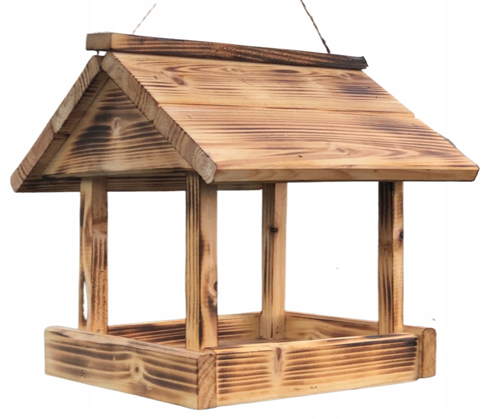 Duży Karmnik dla Ptaków drewniany Wiszący Stojący - 11279119865 ...