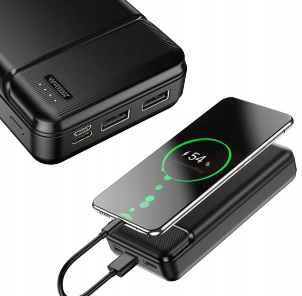 POWERBANK MOCNY 20000 mAh 4 złącza MICRO TYPC USB - 11885192581 - oficjalne archiwum Allegro