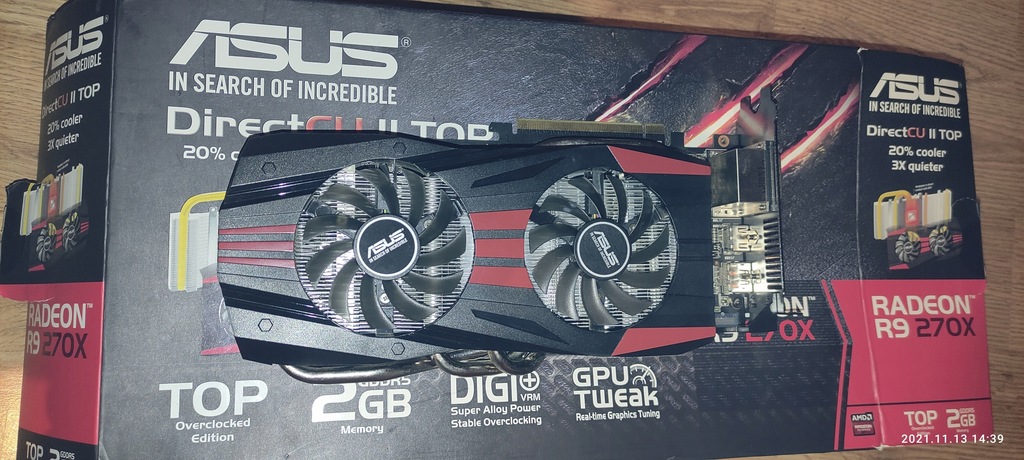 Karta graficzna ASUS Radeon R9 270X 2GB TOP 256BIT - 11707500309 ...