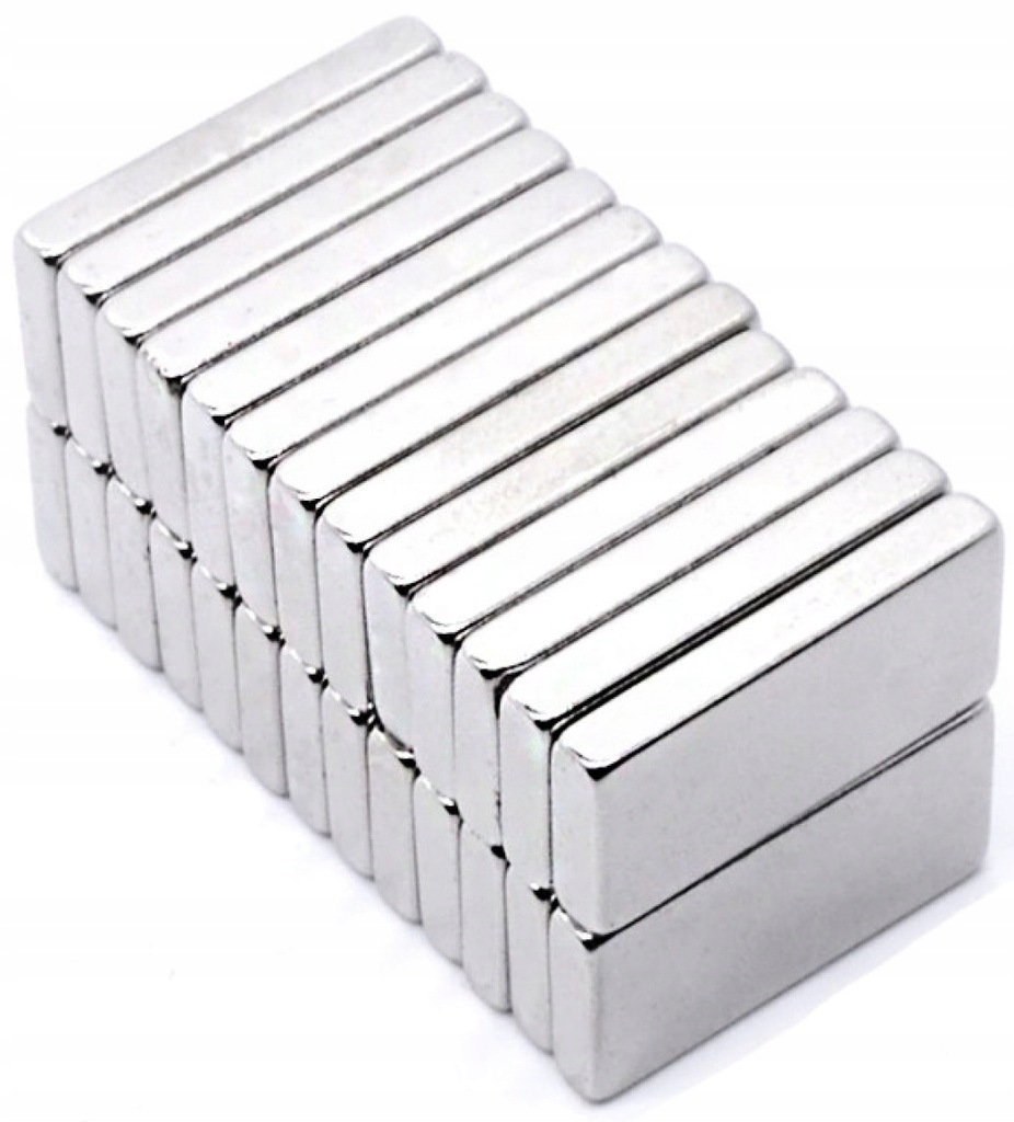 20x MAGNES NEODYMOWY MAGNESY NEODYMOWE 20x10x2mm - 12502686419 ...