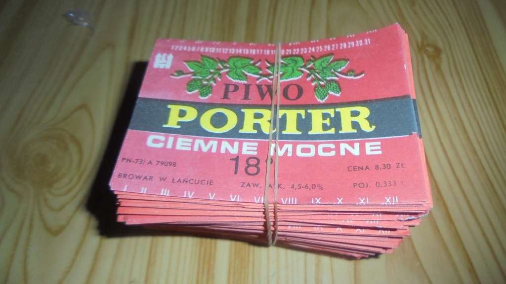 Stara etykieta z PRL klasyka browar Łańcut - 13661366022 - oficjalne archiwum Allegro