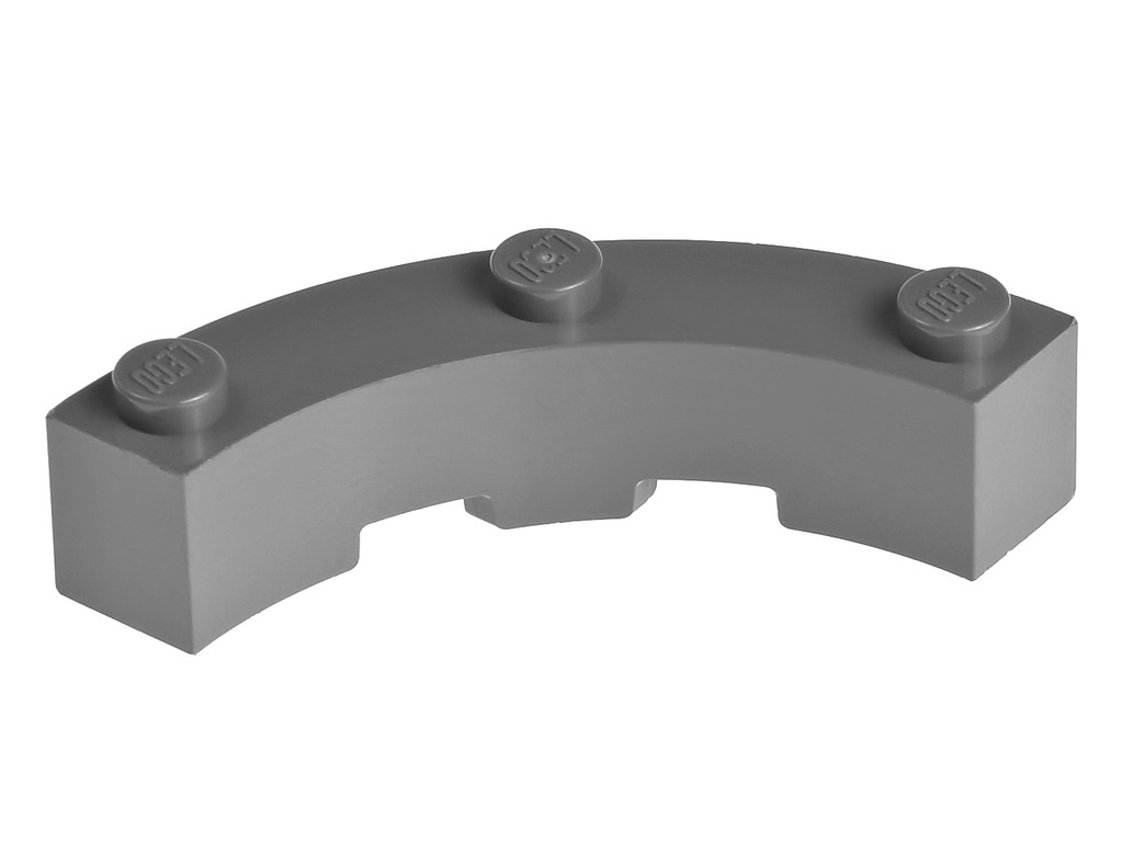 LEGO Klocek narożny okrągły 4x4 48092 szary ciemny - 10681432136 - oficjalne archiwum Allegro