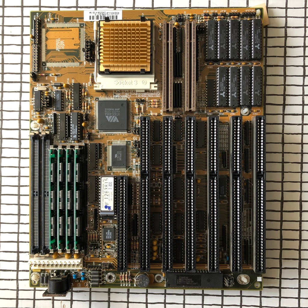Płyta główna 486-GVT-2 + Intel 486dx + 4 kości RAM - 12778961641 ...
