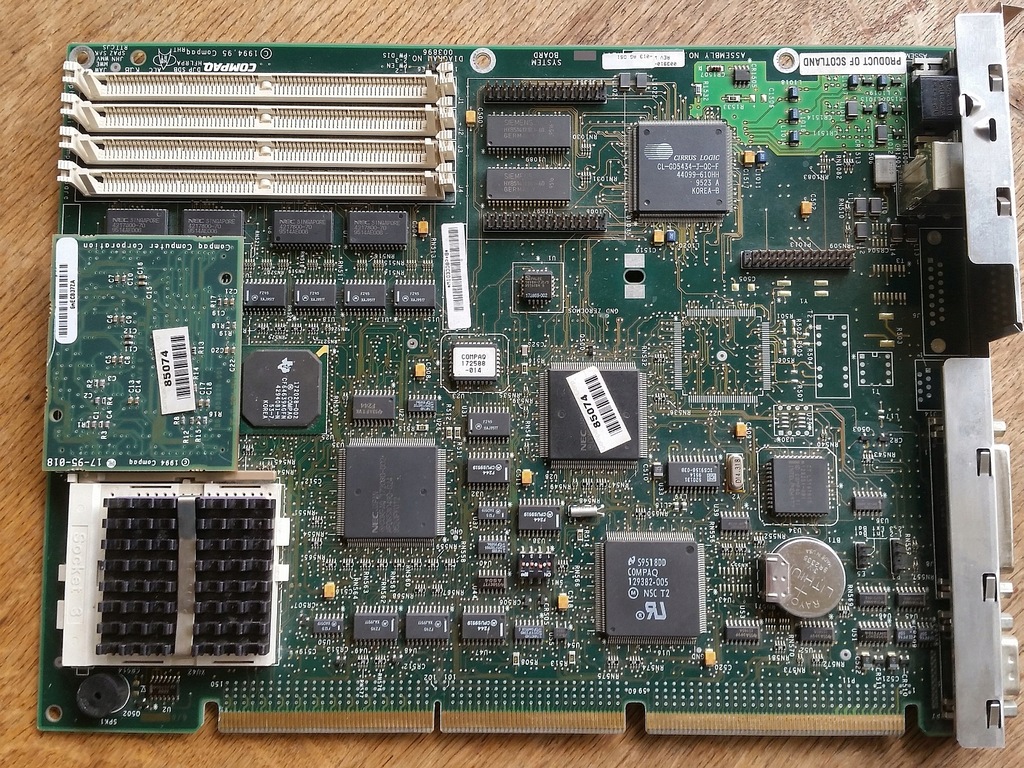 Intel 486 DX4-100 + płyta główna Socket 3 Compaq - 12498437374 ...