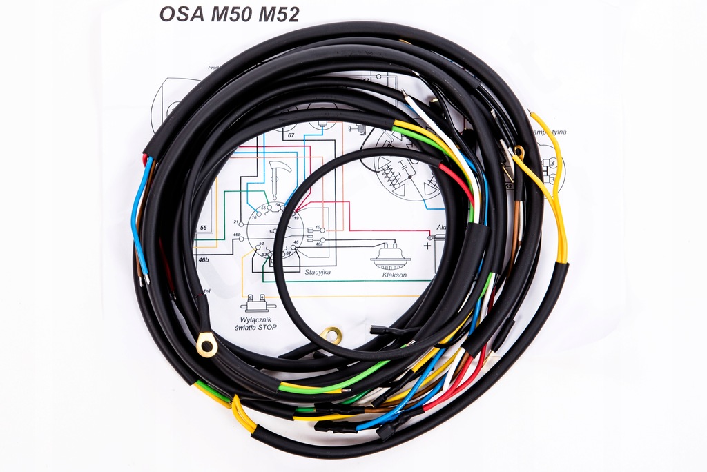 INSTALACJA ELEKTRYCZNA OSA M50 M52 WIĄZKA CZARNA - 13094249067 ...