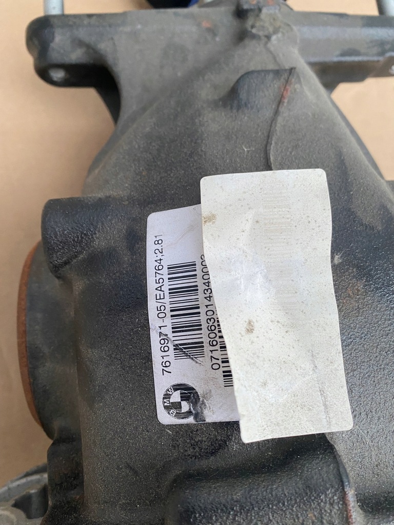 BMW TYLNY MOST DYFER 2.81 7616971 F20 F21 F30 F31 - 13272326340 ...