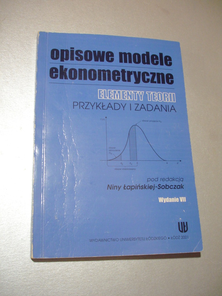 Opisowe modele ekonometryczne - elementy teorii - 11975082154 - oficjalne archiwum Allegro