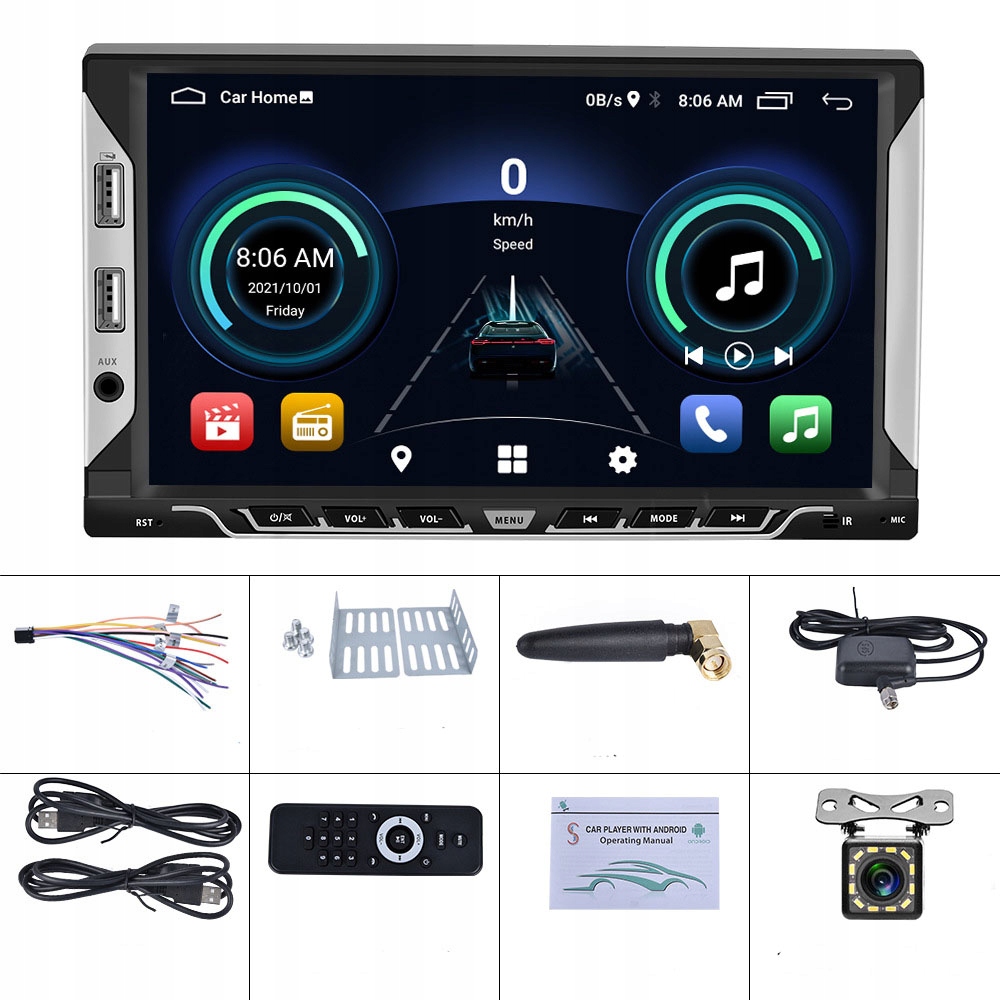 RADIO SAMOCHODOWE 2 DIN ANDROID GPS WIFI 7" KAMERA - 13978046024 - oficjalne archiwum Allegro