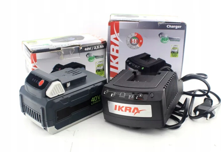AKUMULATOR IKRA 40V 2,5 AH + ŁADOWARKA IKRA 40V - 13056164954 - oficjalne archiwum Allegro