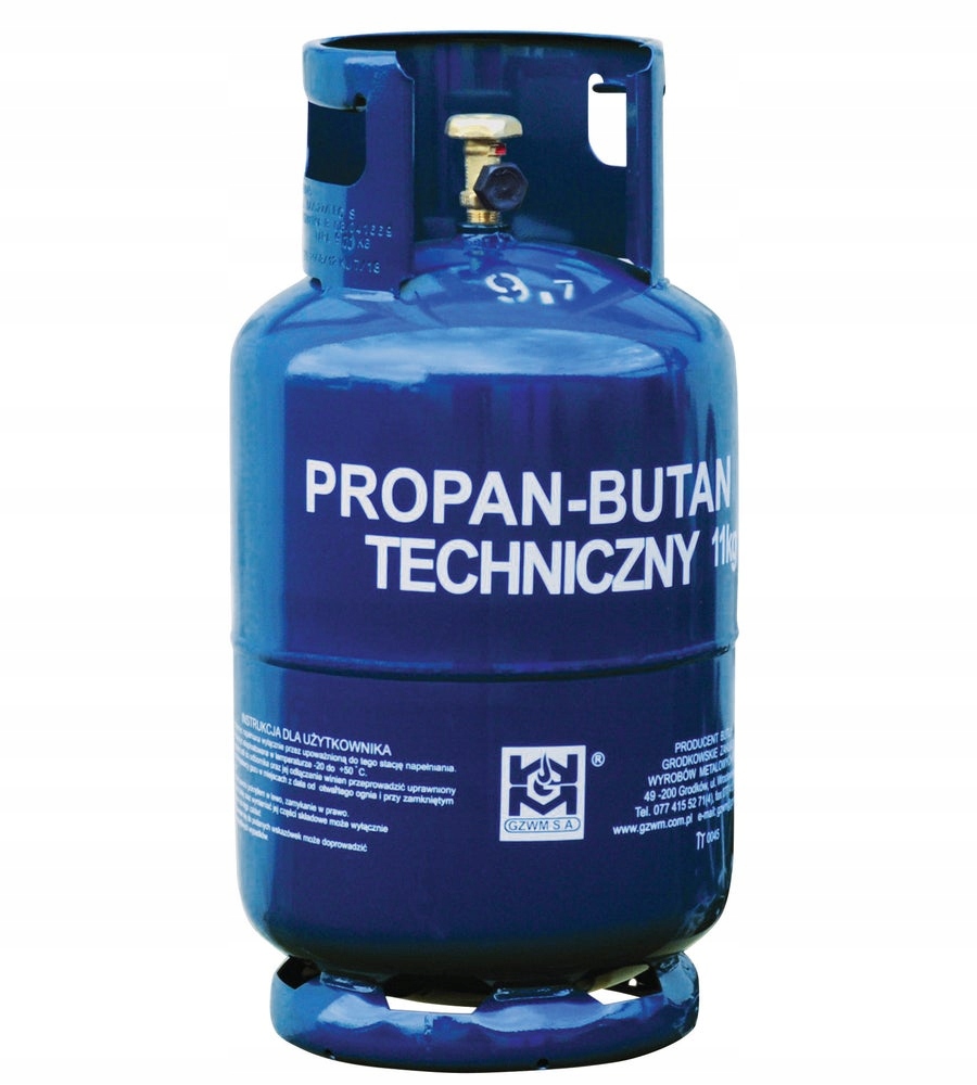 Butla gazowa propan-butan LPG 11 kg z kołnierzem - 12889401808 ...