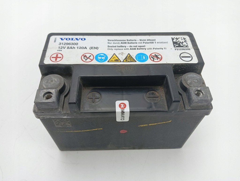 AKUMULATOR DODATKOWY 12V 8Ah 120A VOLVO V40 II 31296300 - 15107830662 - oficjalne archiwum Allegro