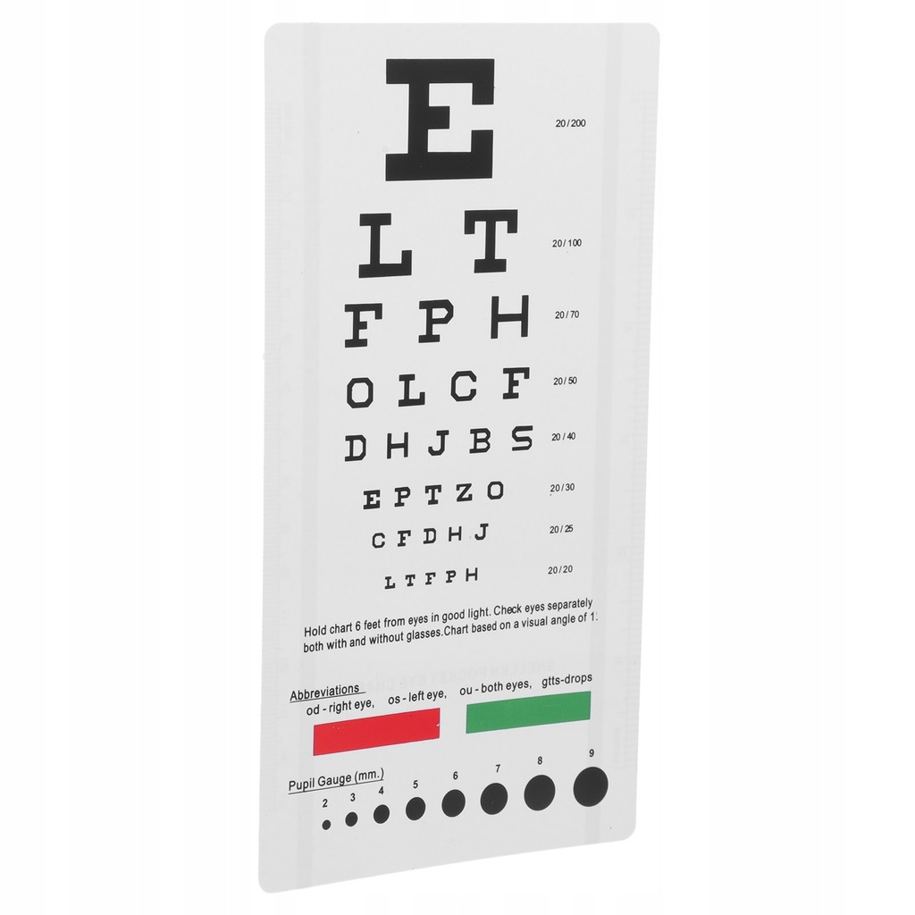 EYE CHECK CHART ASSORTED COLOR EYE CHART EYE CHART SET - 16803822600 ...