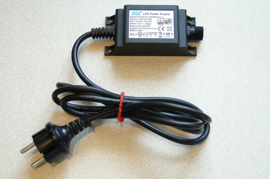 RICO RKPO-EU121000 12V 1000mA IP68 ZASILACZ LED - 11898283796 ...