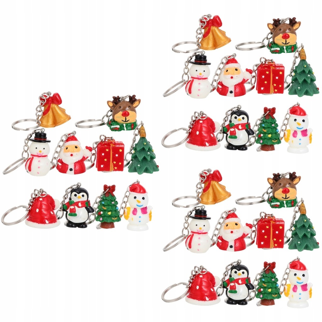 Christmas Key Rings Tree Keyring Keychain 30 Pcs - 14476497429 ...