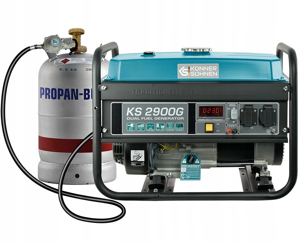 AGREGAT PRĄDOTWÓRCZY PRĄD NA GAZ LUB BENZYNĘ 2900W - 12995799628 - oficjalne archiwum Allegro