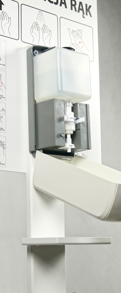 BEZDOTYKOWA STACJA DEZYNFEKCJI RĄK STOJAK, AUTOMAT - 9386510438 - oficjalne archiwum Allegro