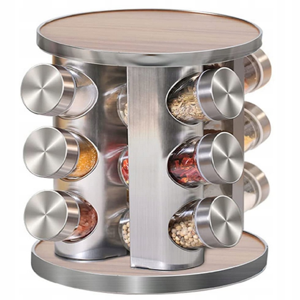 PRZYPRAWNIK STOJAK OBROTOWY SŁOICZKI DO PRZYPRAW - 12610929280 ...