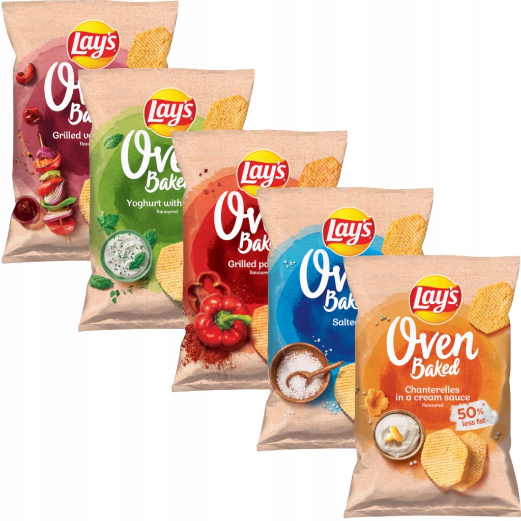 Lay's Lays Oven Baked Mix 5 smaków 5x 125g zestaw - 12422807262 ...