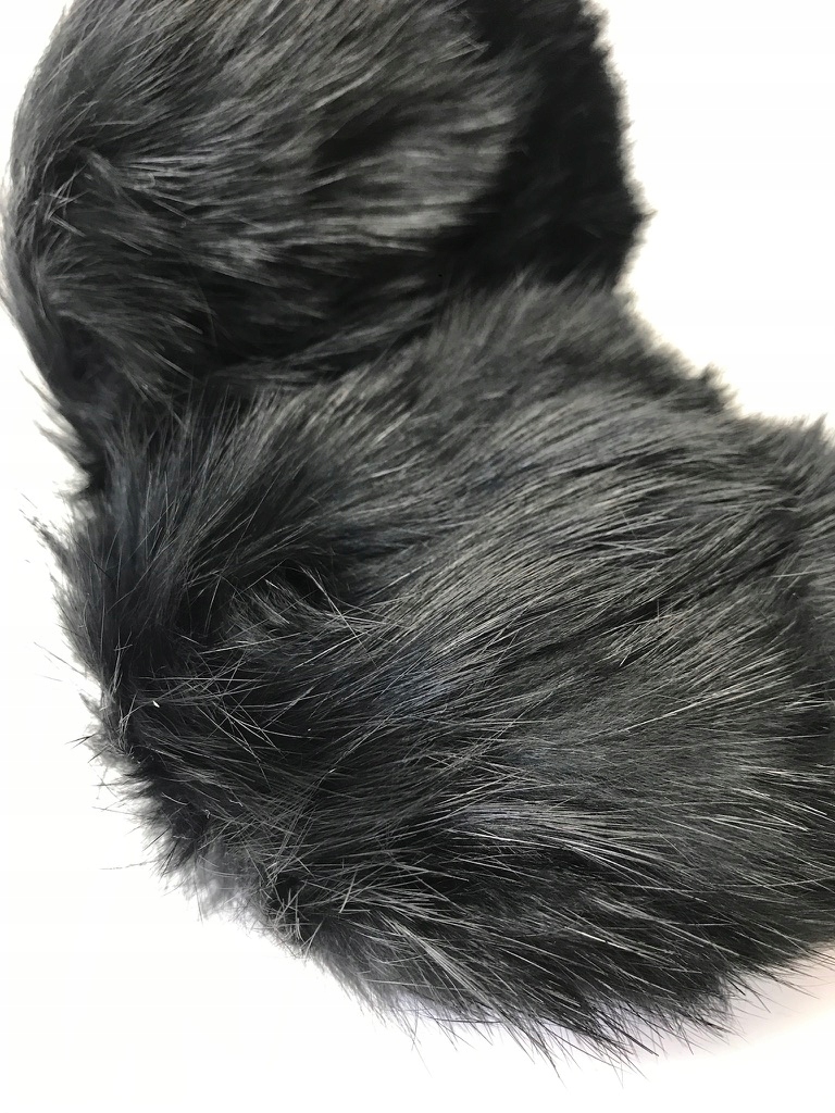 Nauszniki damskie czarne futro królika - 12622927407 - oficjalne archiwum Allegro