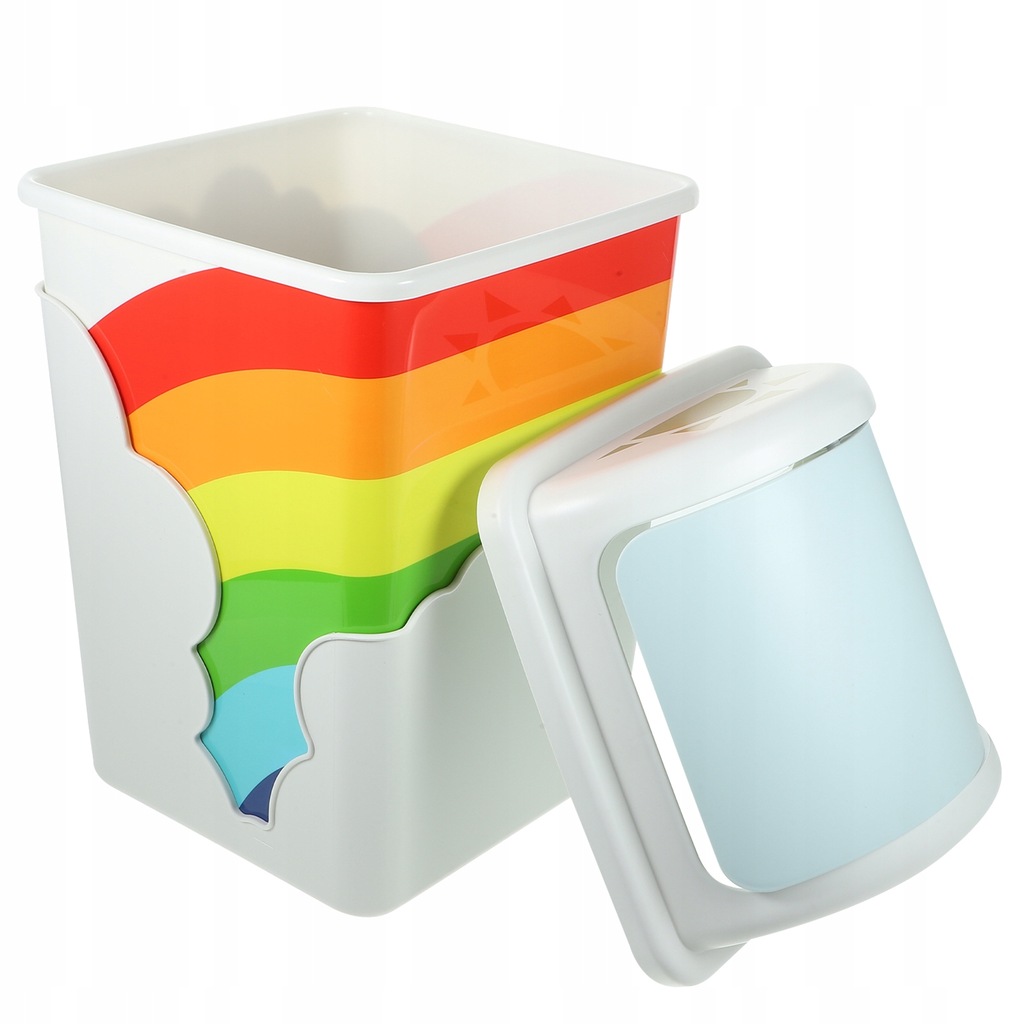 RAINBOW TRASH CAN WASTE CONTAINER PLASTIC GARBAGE - 14739820104 ...
