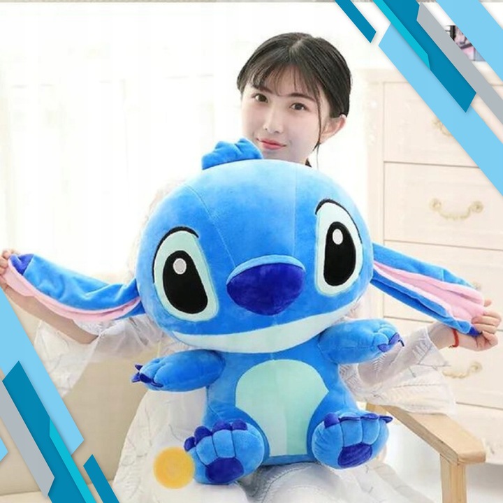 MASKOTKA DUŻY PLUSZAK STICH LILO I STICH NIEBIESKI 50CM - 17118982811 ...